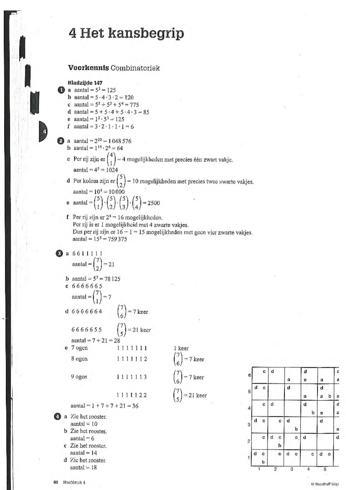 Uitwerkingen Hoofdstuk 4: Kansrekening en Combinatoriek Examens ...