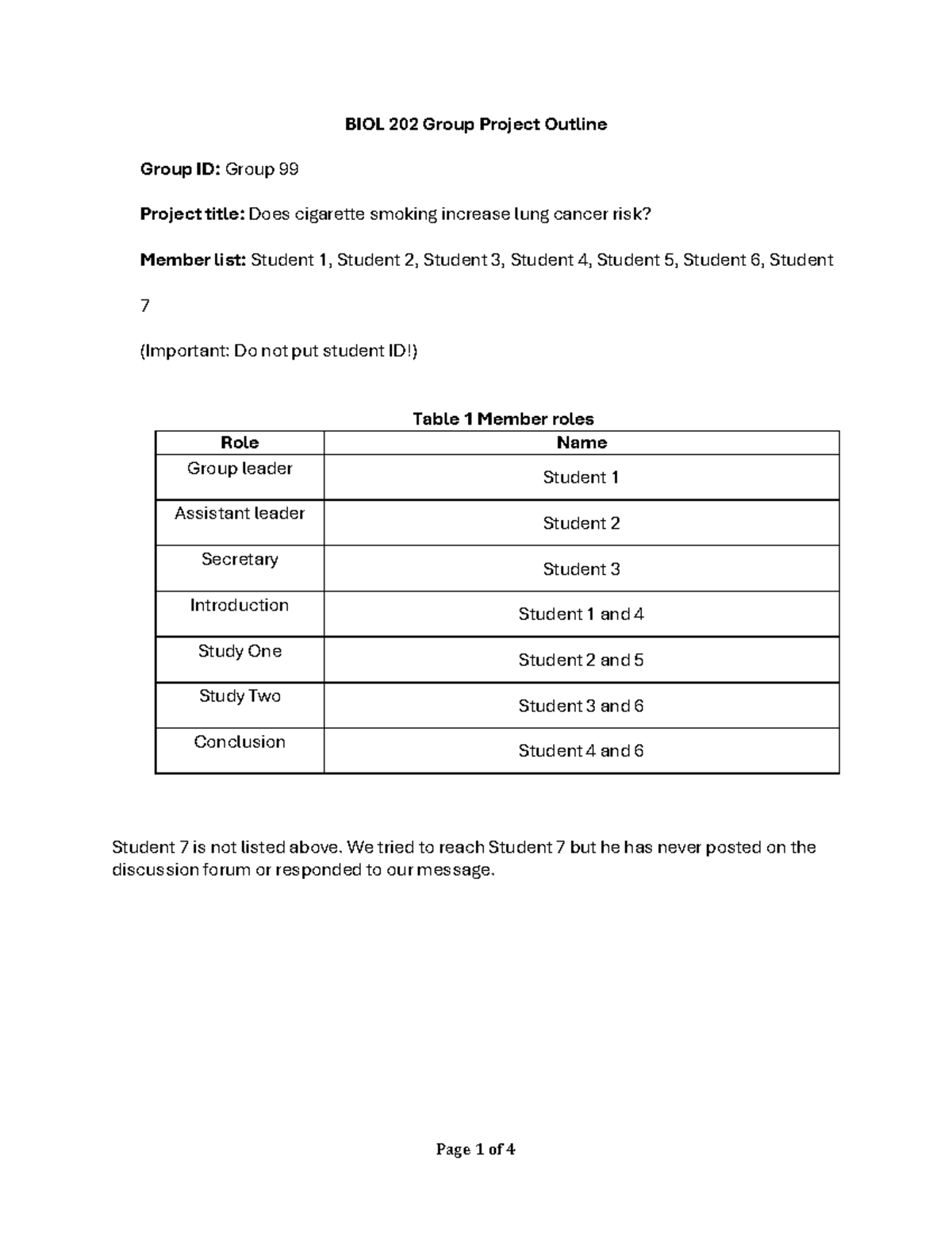 BIOL 202 Group Project Outline: Cigarette Smoking & Lung Cancer Risk ...