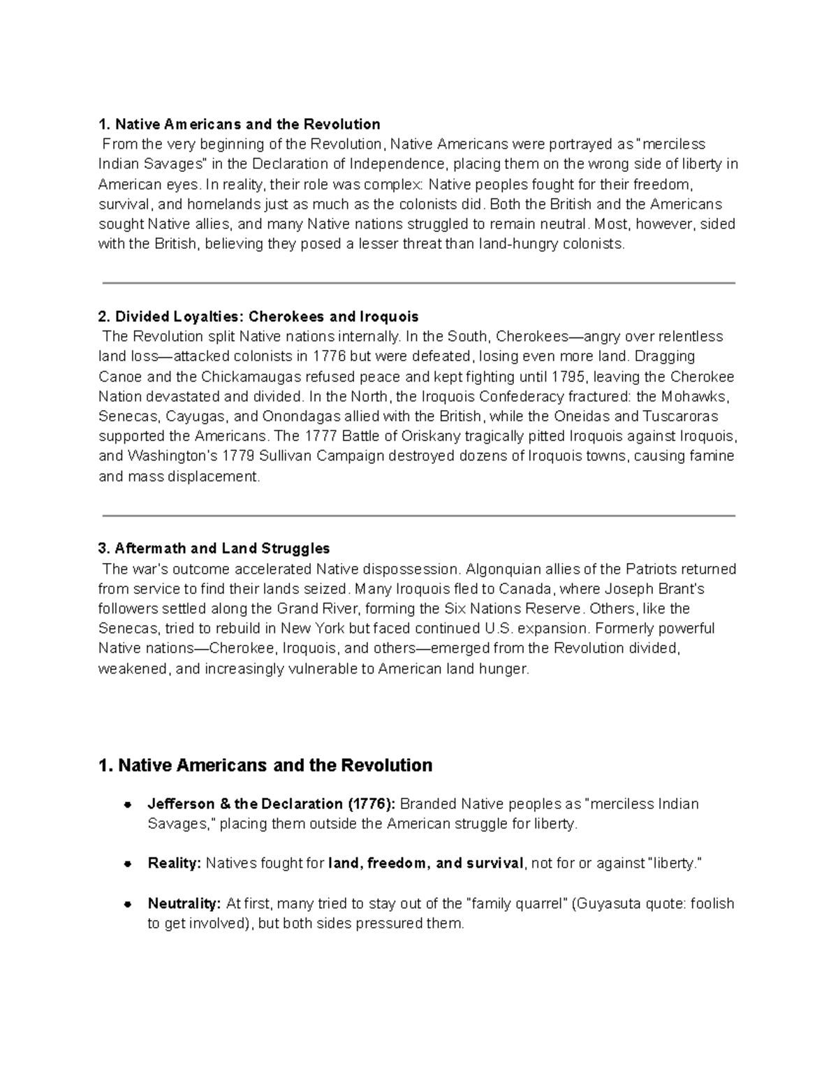 Native American Experiences in the American Revolution (HIST 101) - Studocu