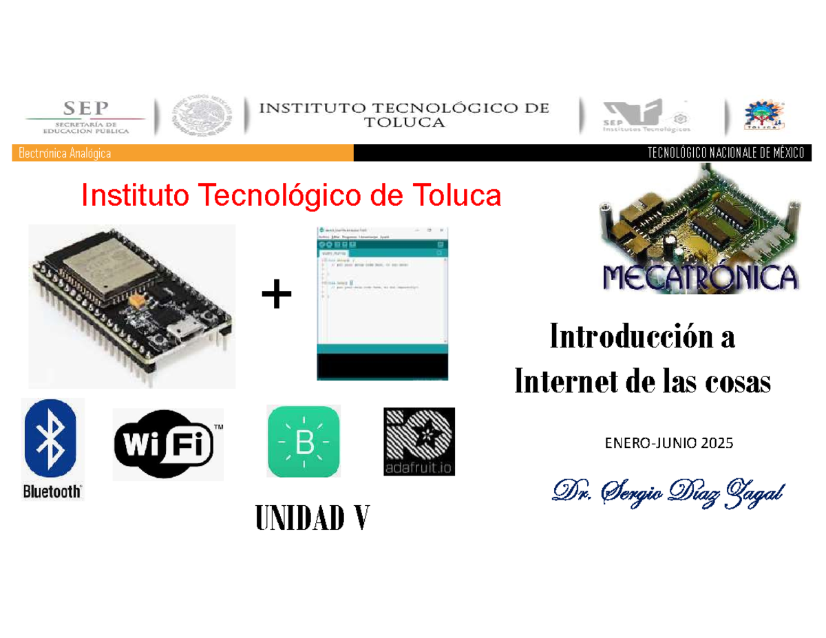 Guía de Programación y Uso del ESP32 en Electrónica Analógica IIo T 2025 - Studocu