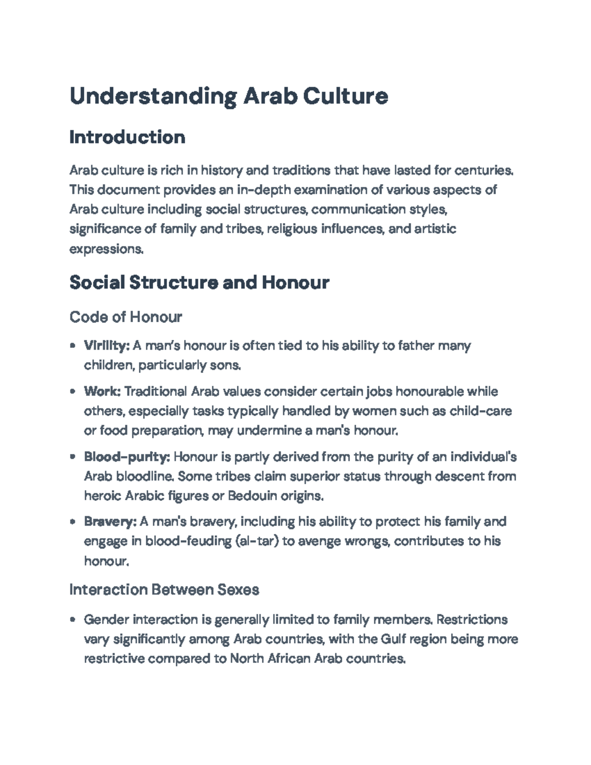 Understanding Arab Culture: Social Structures, Traditions, and ...