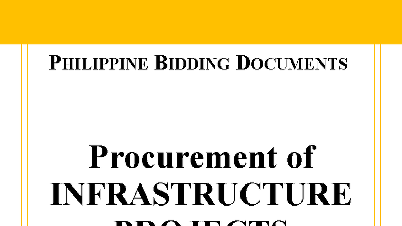 Philippine Bidding Documents for Infrastructure Projects (6th Ed ...