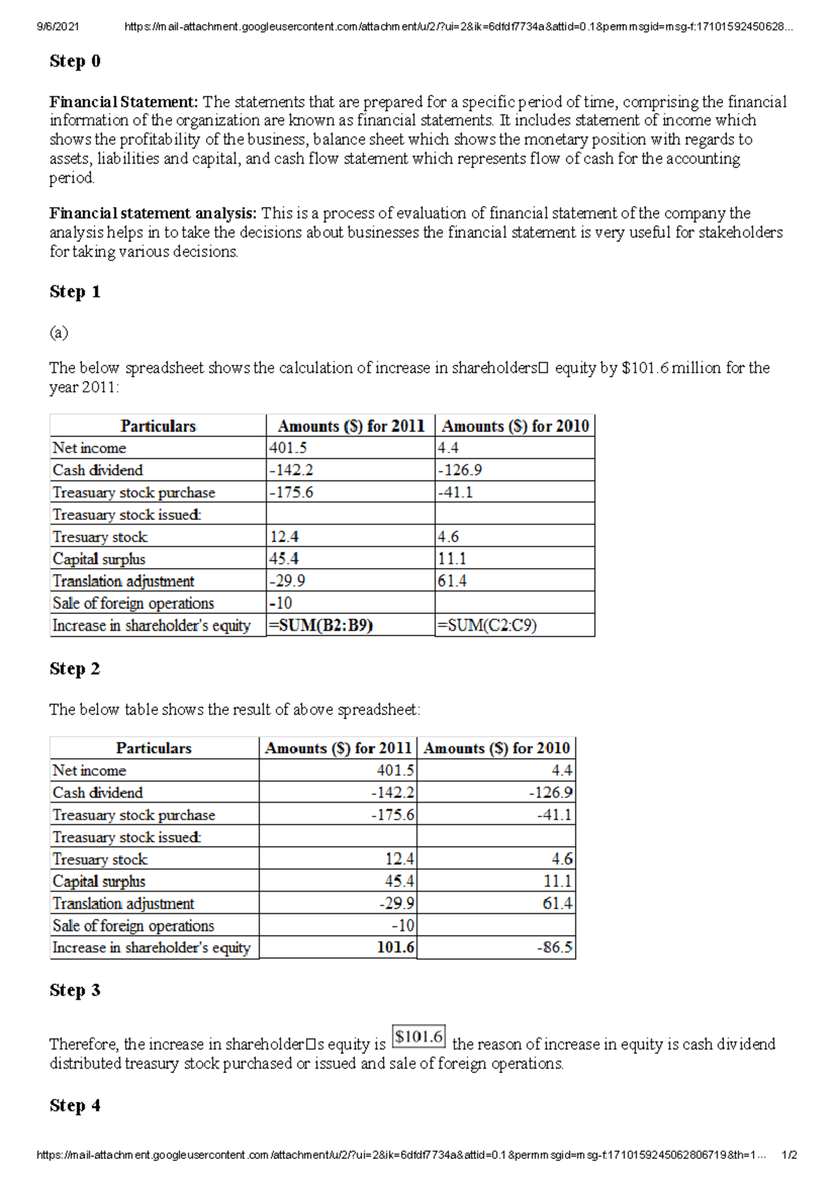 Exercise 3 - Financial Statement Analysis (Ch. 8) for Evaluation - Studocu