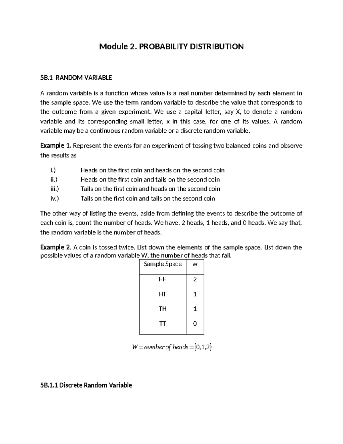 Probability Distribution(9) - Module 2. PROBABILITY DISTRIBUTION 5B ...