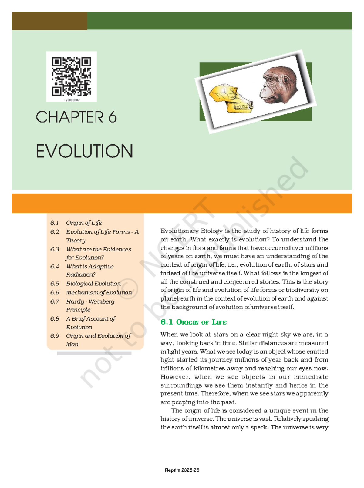 BIOLOGY CHAPTER 6: EVOLUTION - Origin, Mechanisms, and Evidence - Studocu