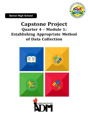 Q4 Capstone-Project-Module 1 - Capstone Project Quarter 4 – Module 1: Establishing Appropriate ...