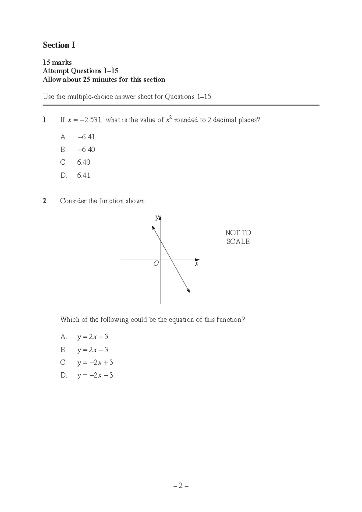 2024 HSC Maths Standard 2 Exam Questions and Solutions - Studocu