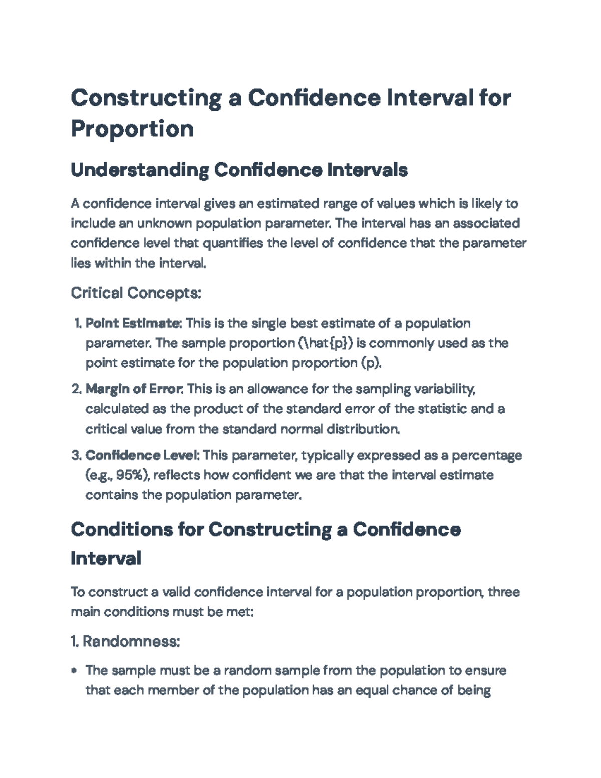 Constructing Confidence Intervals for Proportions: A Detailed Guide ...