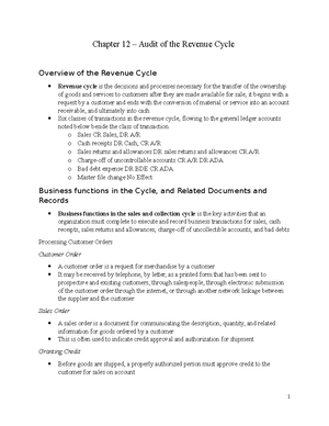 AIS-Chapter-5-Revenue-Cycle - E c h a p t e r 5 The Revenue Cycle ...