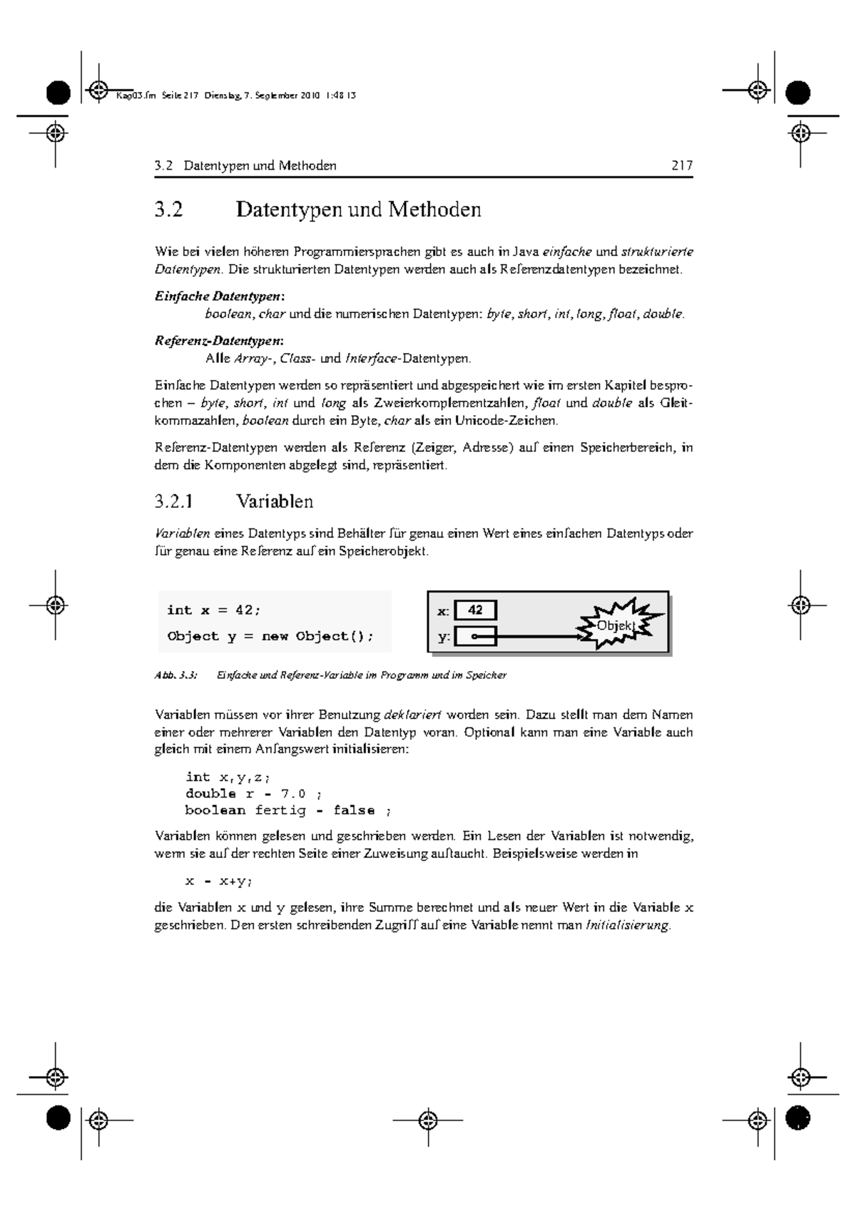 Kapitel 03 - Grundlagen der Informatik - 3 Datentypen und Methoden 217 ...