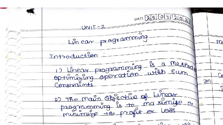 Unit 2 - Linear Programming: Exam Notes and Optimization Techniques ...