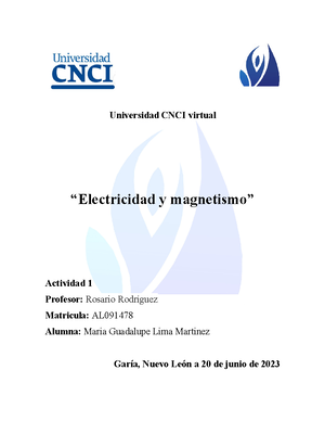 Proyecto integrador elec y magnetismo - Electricidad y Magnetismo - electricidad y magnetismo ...