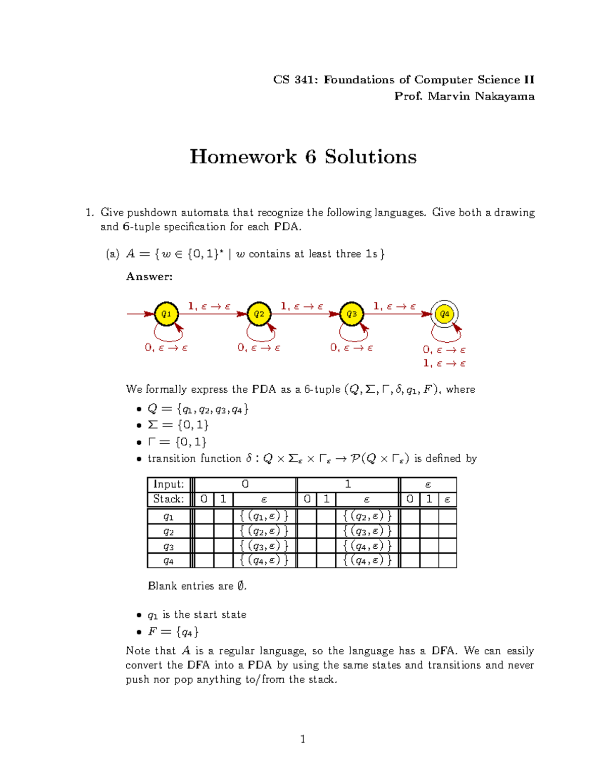 Hwsoln 06 - these are the questions along with the detailed solutions for HW6 in cs341 - CS 341 ...