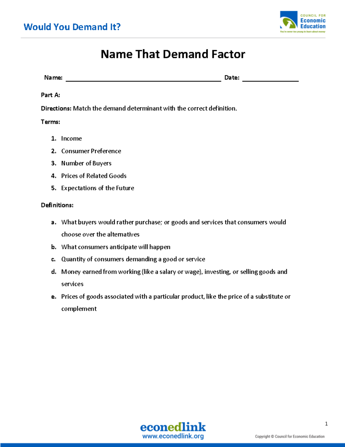 Econ 101: Demand Factors and Determinants Overview - Studocu