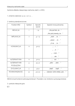 Logika-notatki - Zakres nazw oraz rachunek zdań - człowiek nie- prawnik ...