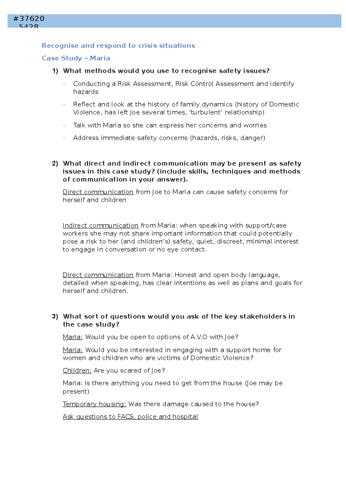 4. Chcccs 019 Student Assessment TASK 4 Role Play (2023) - CHCCCS019 ...