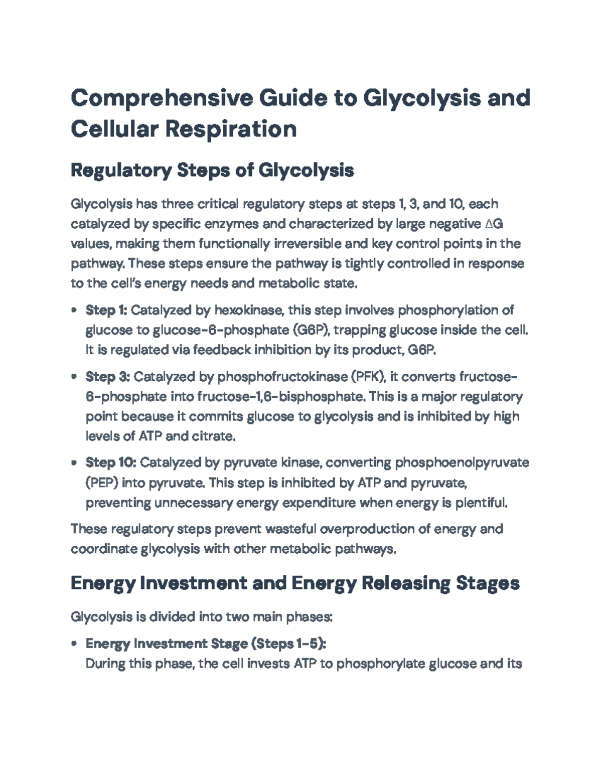 Comprehensive Guide to Glycolysis and Cellular Respiration Processes ...