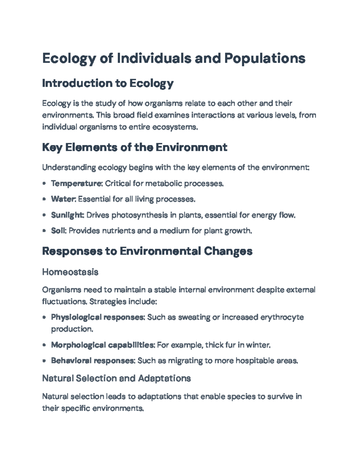 Ecology 101: Understanding Individual & Population Dynamics in ...