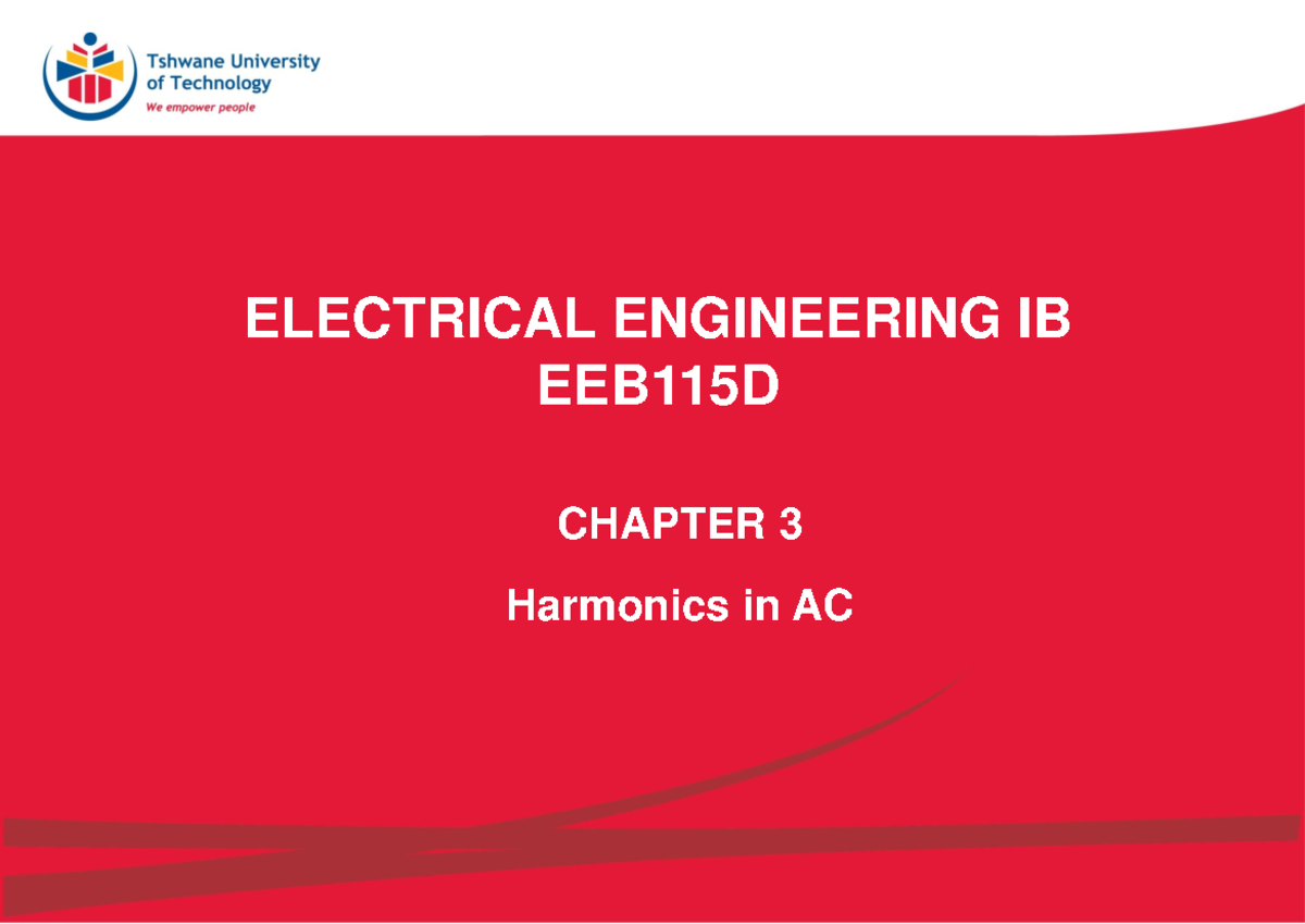 Harmonics in AC: Understanding Fundamentals & Impacts (EEB115D) - Studocu