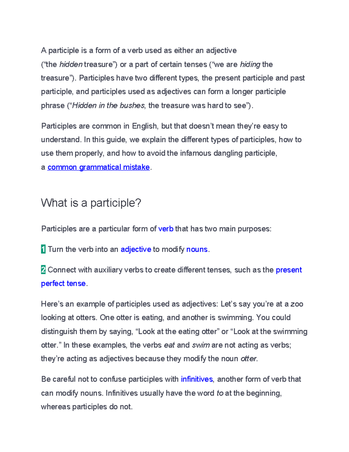 Infinitives Worksheet 1: Understanding and Identifying Infinitives ...