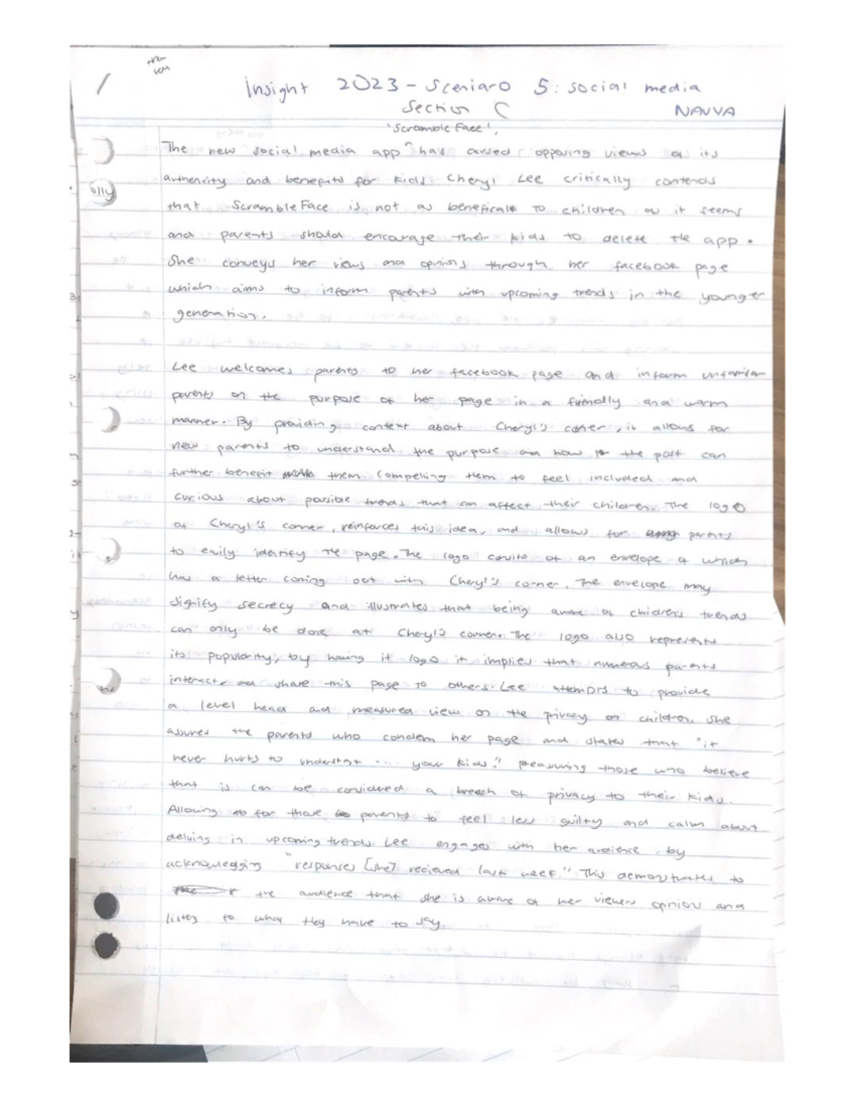 Section C VCE - A Comprehensive Guide to ALA Essay Writing - Studocu