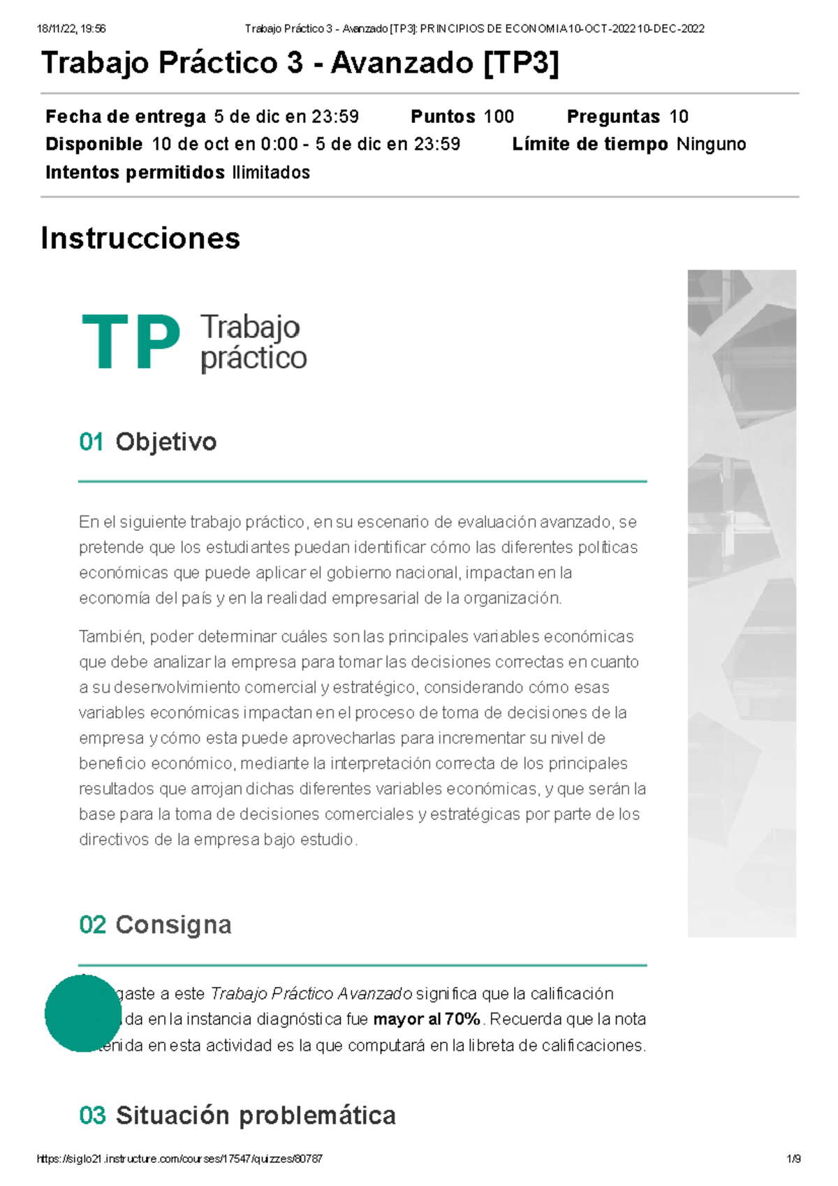 Trabajo Práctico Avanzado [TP3] - Principios de Economía 2022 - Studocu