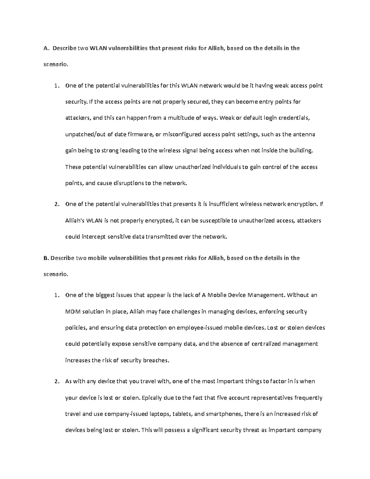 C844 Part 2 - WLAN and Mobile Vulnerabilities Analysis - Studocu