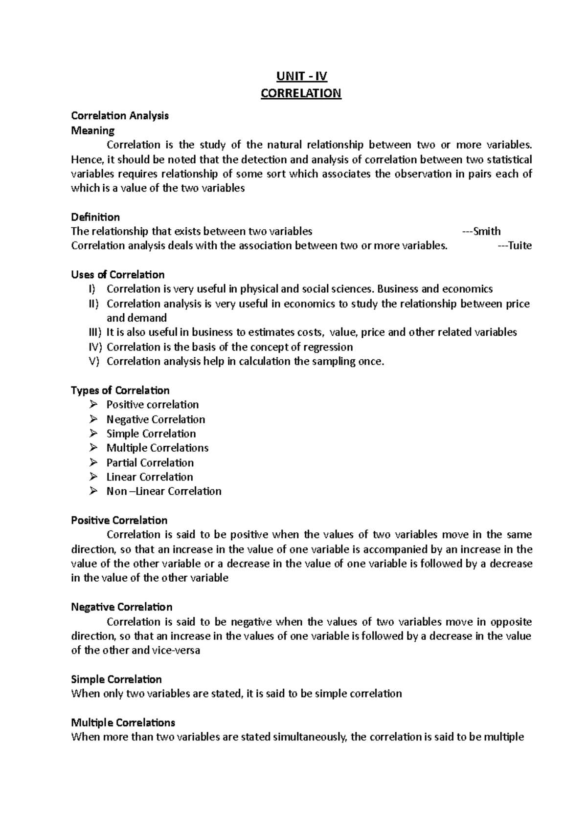 Business Statistics - Correlation Analysis Overview and Techniques ...