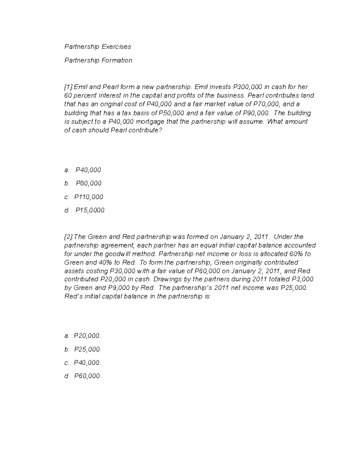 Acctg Partnership Problems with solution-converted - Partnership ...