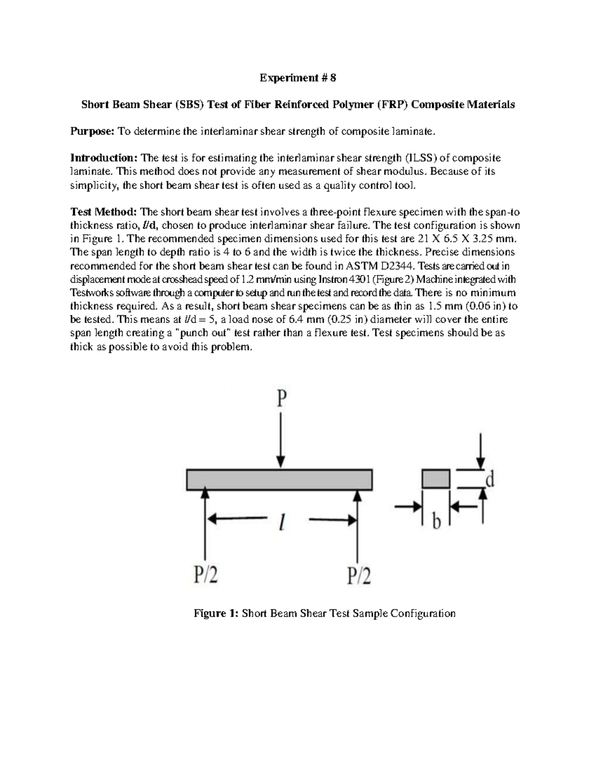 Short Beam Shear Test - The Best Picture Of Beam
