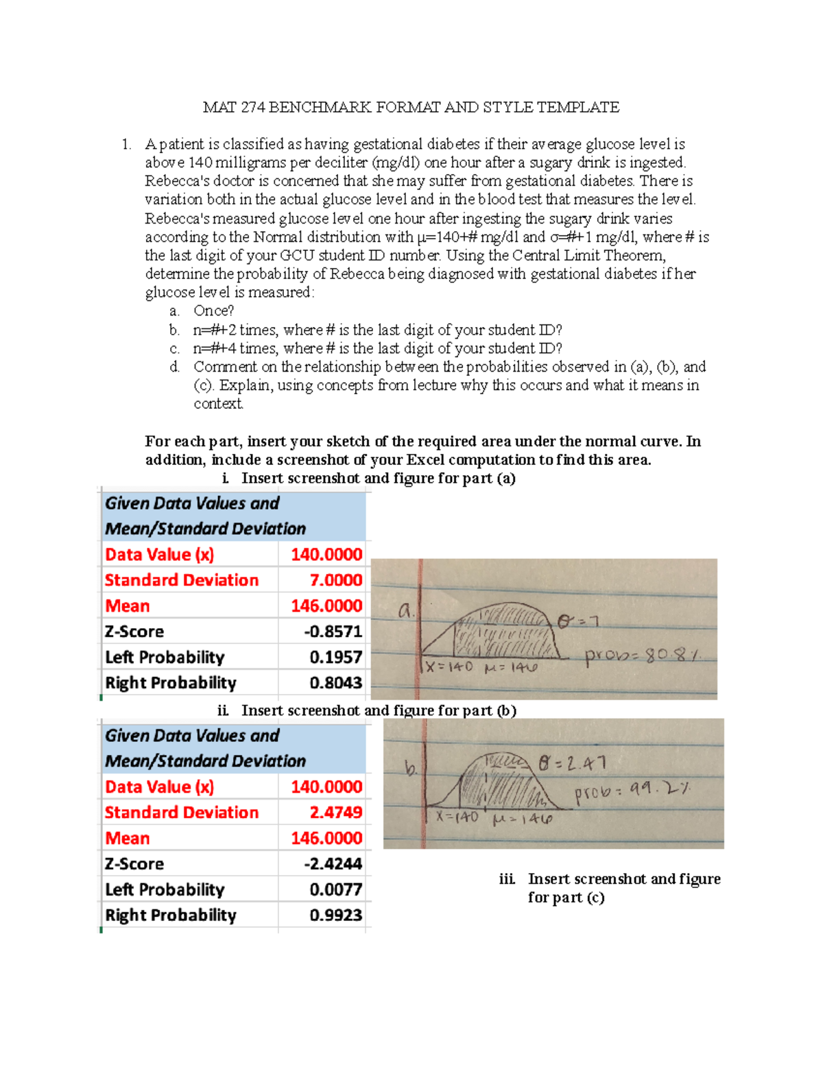 MAT-274 Final Exam Benchmark on Gestational Diabetes Analysis - Studocu