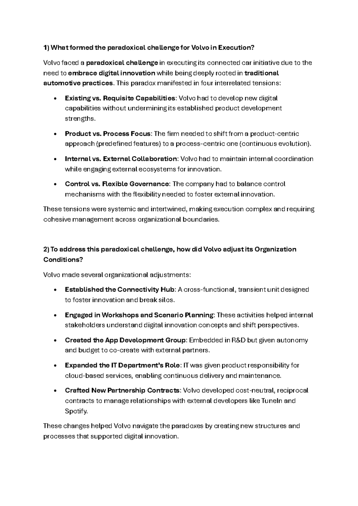 Volvo Case Study: Navigating Digital Innovation Challenges (Aug 2025 ...