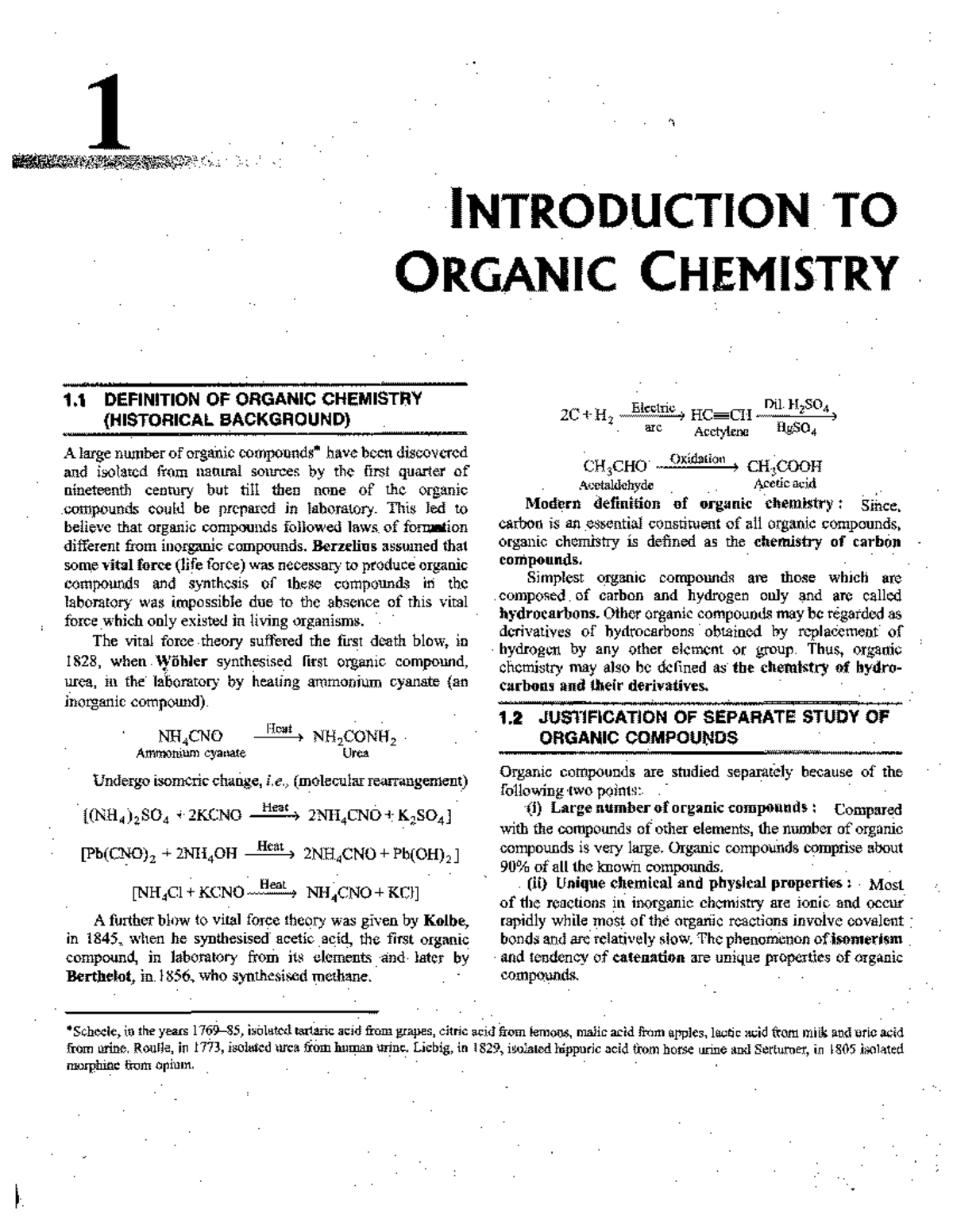 Introduction to Organic Chemistry: Historical Background and Key ...