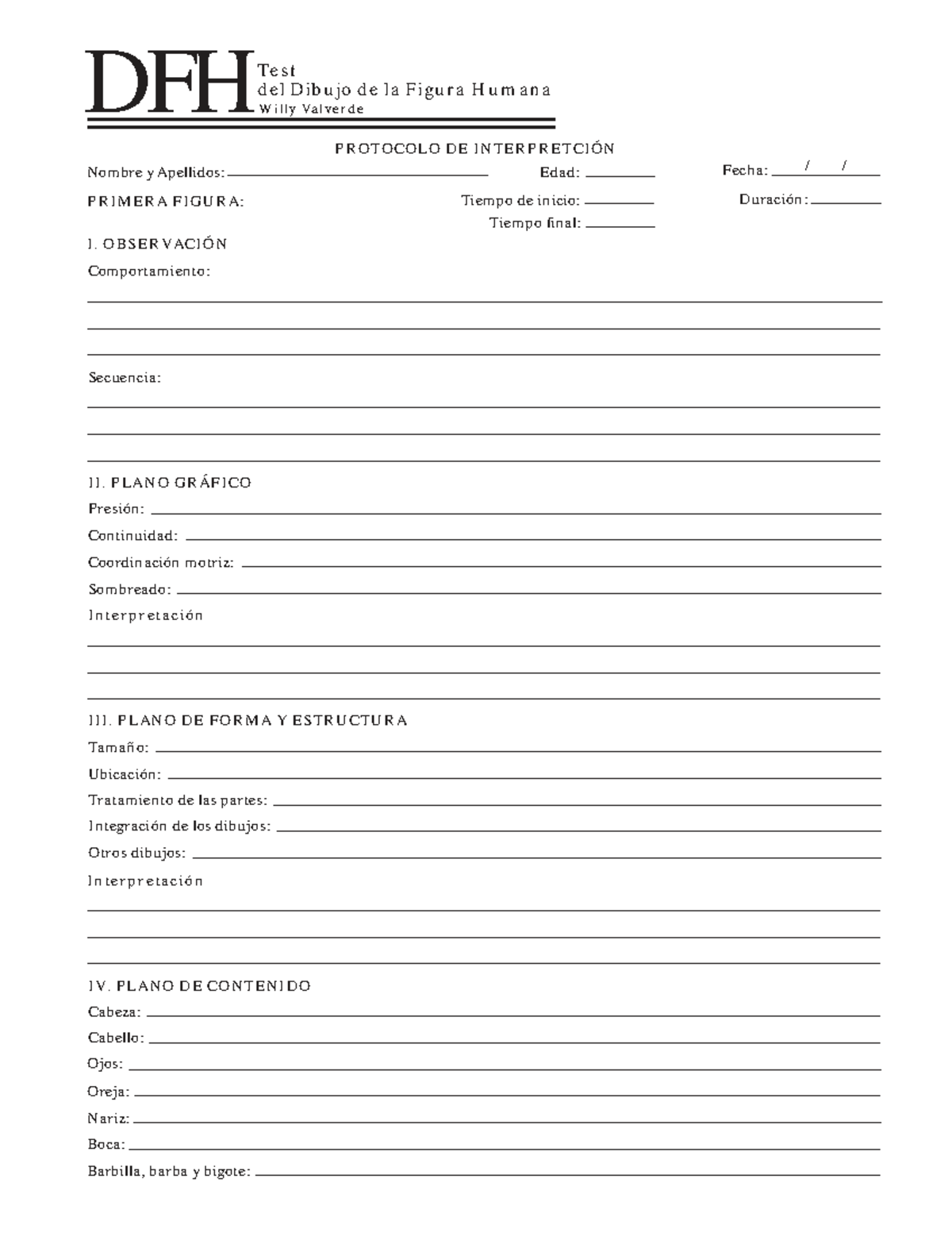 Valverde Willy - Protocolo de interpretacion (DFH) - DFH Test del ...