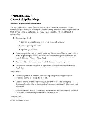 General Epidemiology MCQ with Answers - General Epidemiology (50 ...