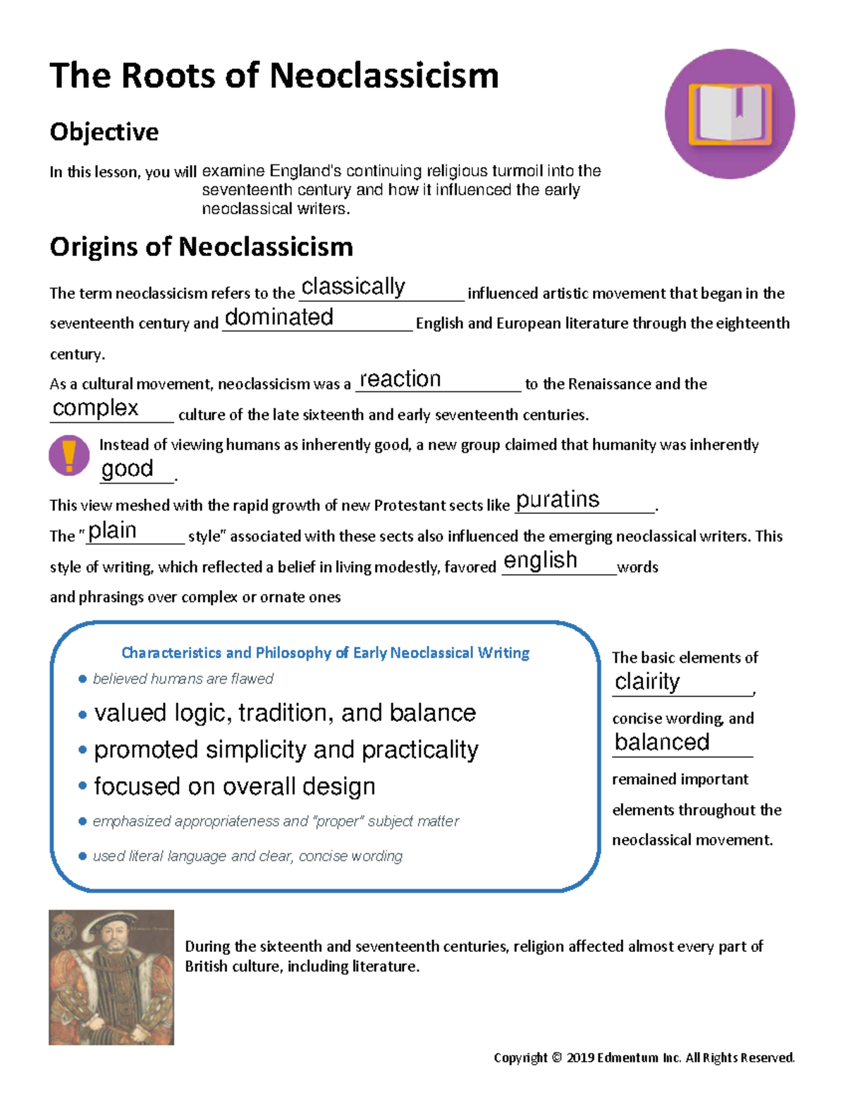 ENG 201: The Roots and Influence of Neoclassicism in Literature - Studocu