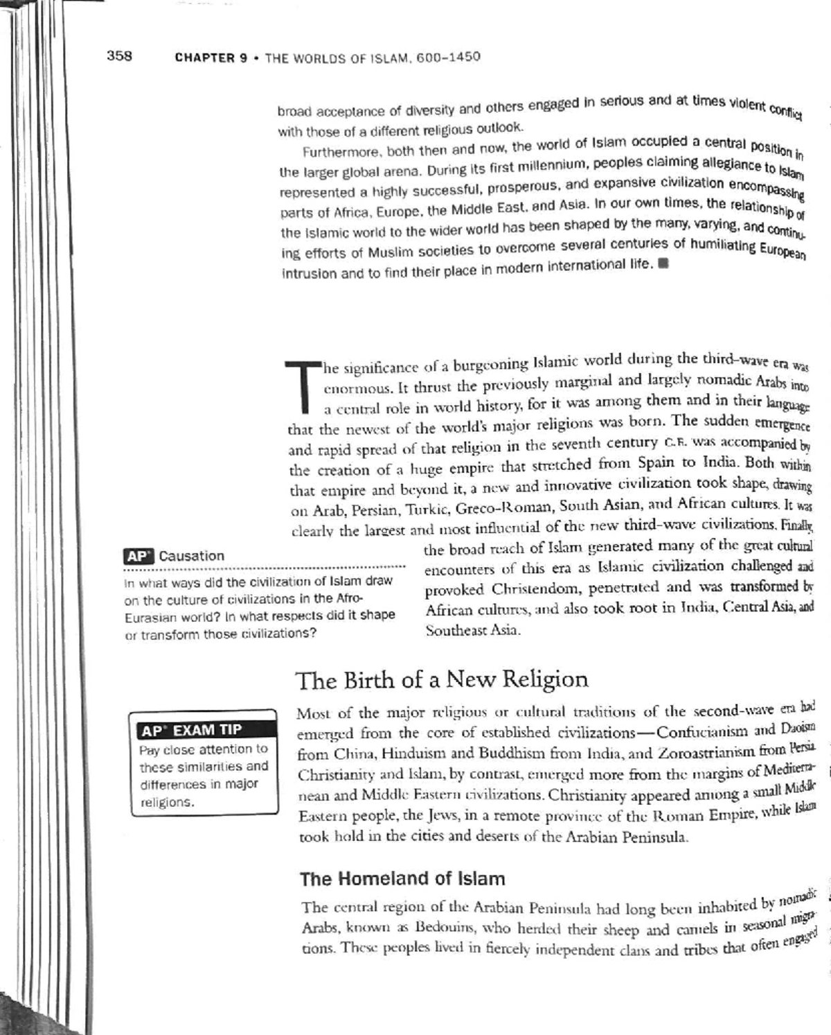 358 AP CHAPTER 9: The Worlds of Islam - Cultural Diversity and Conflict ...