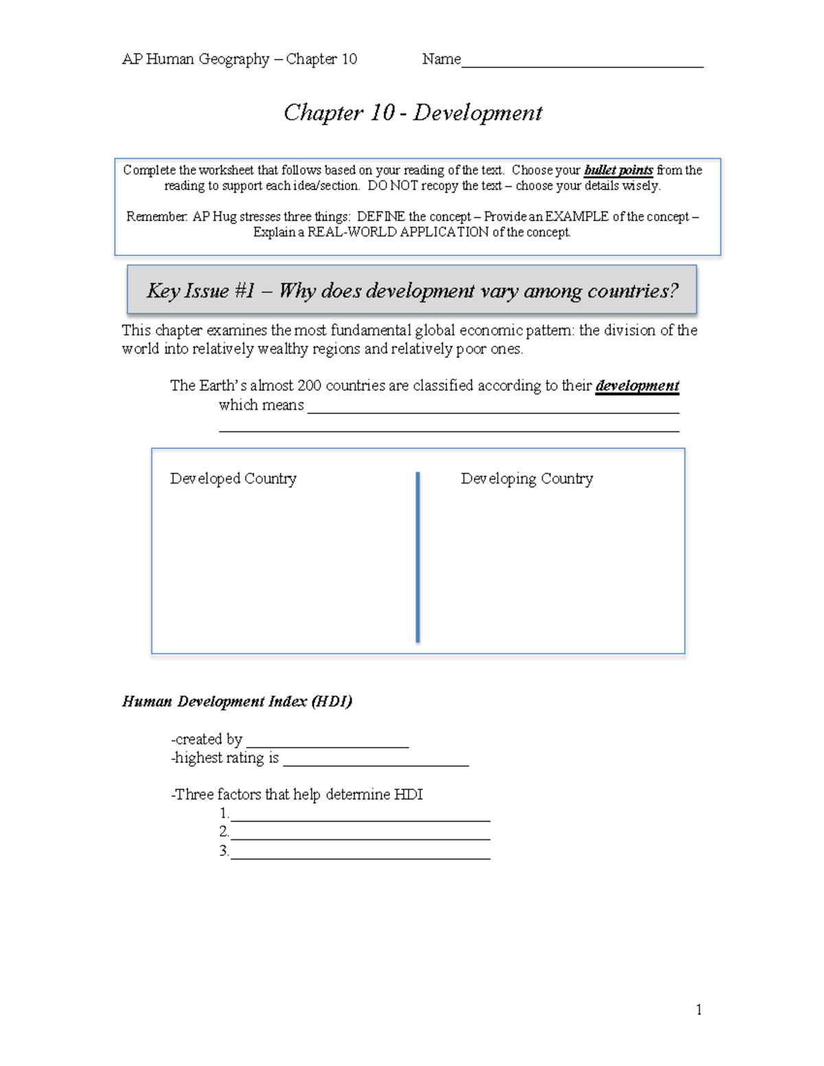 Ch 10 Development Reading Guide for AP Hug - Studocu