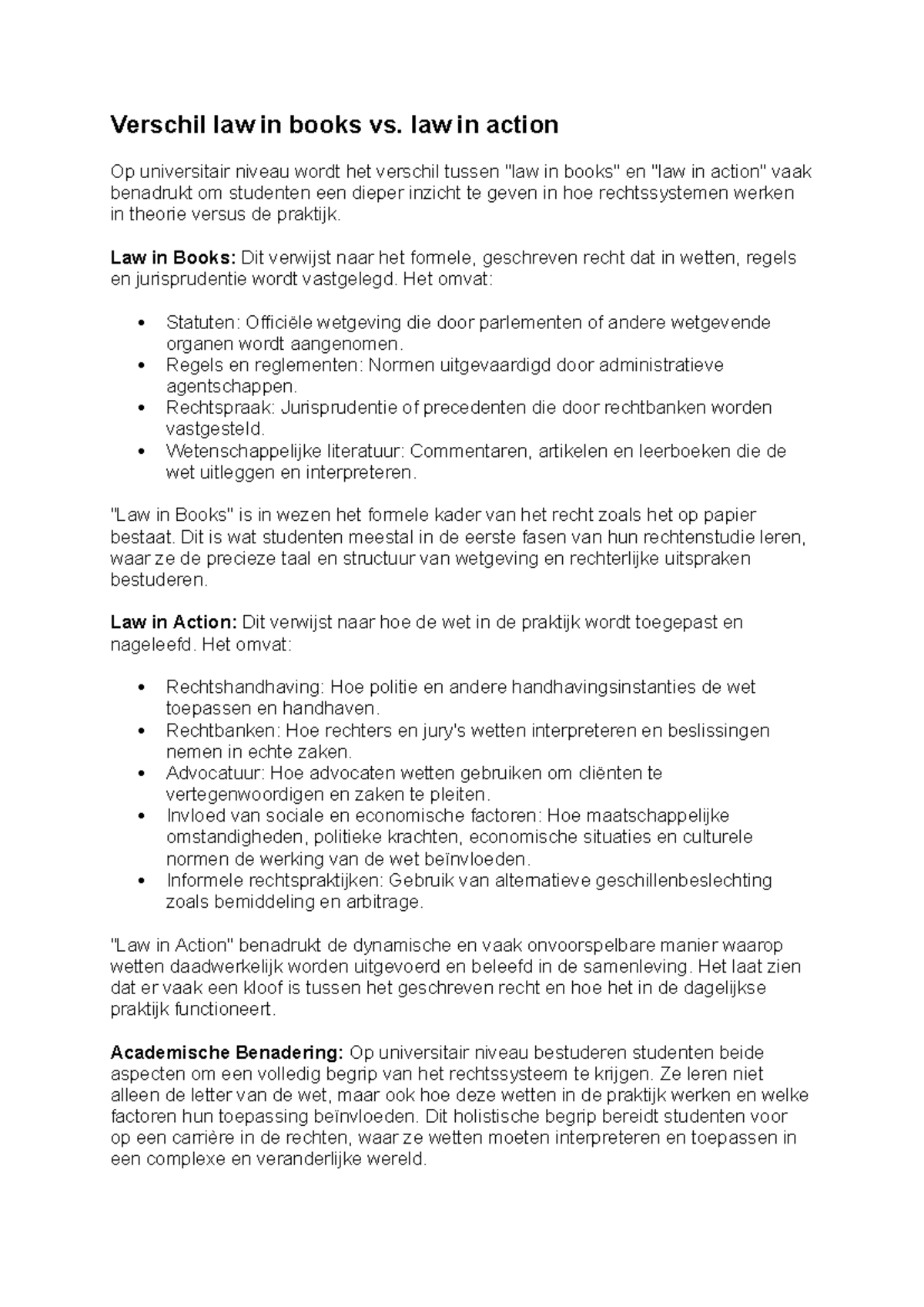 Verschil tussen Wetboeken en Praktijk: Een Diepgaande Analyse - Studeersnel