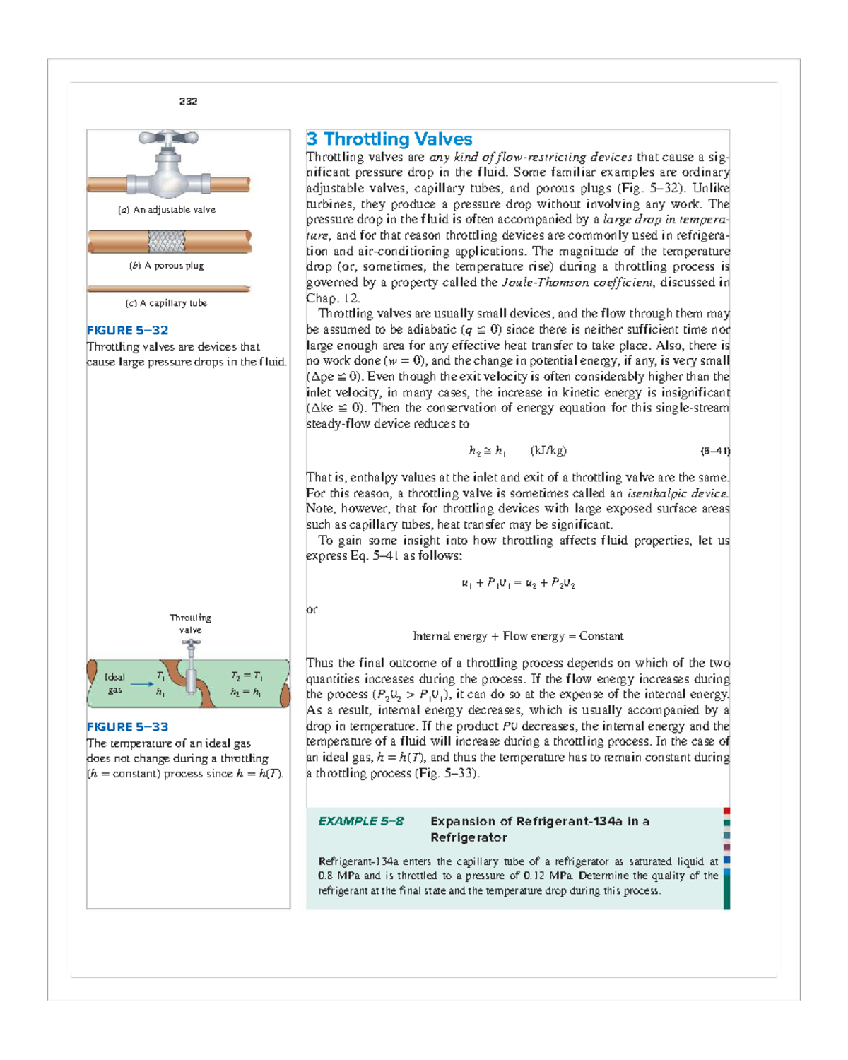 Final Exam 232 MASS AND ENERGY ANALYSIS: Throttling Valves Explained ...