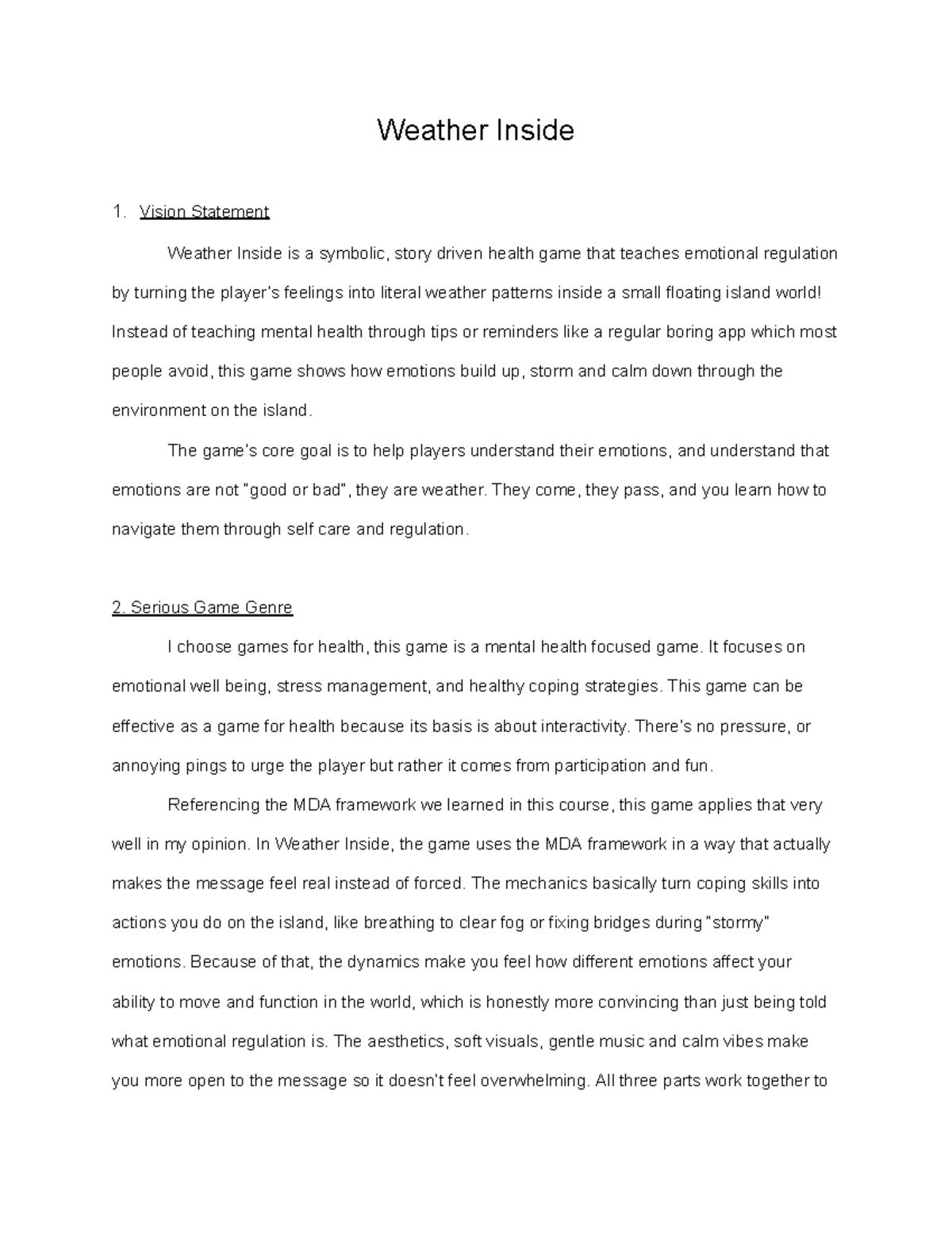 DD313 Weather Inside: A Game for Emotional Regulation and Well-Being ...