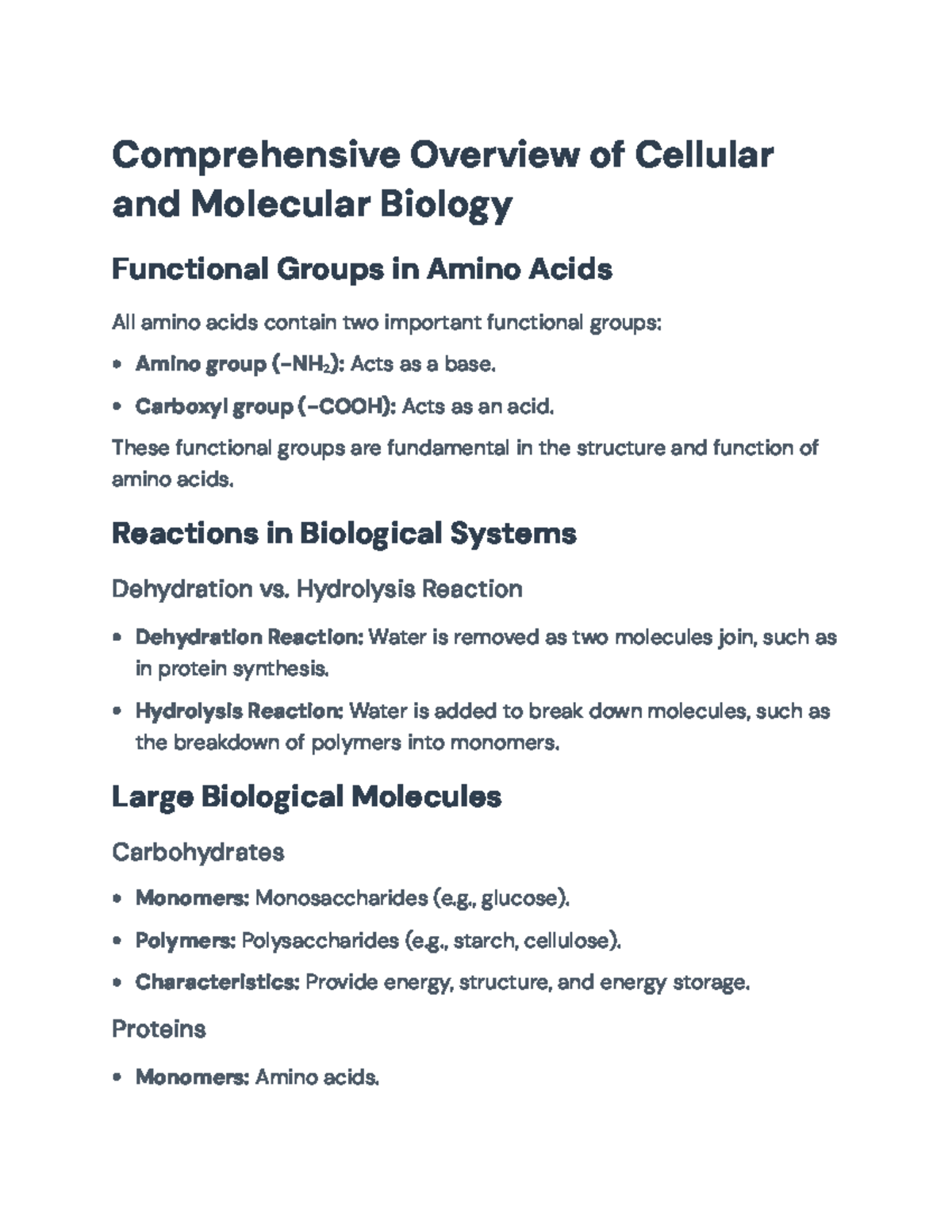 Biology Concepts Review: Key Terms & Structures Overview ...