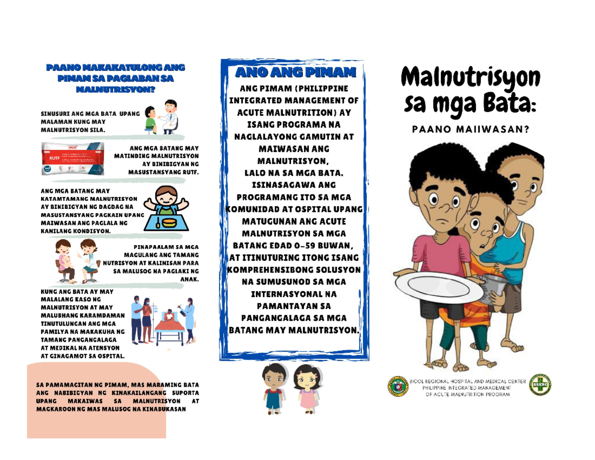 PIMAM PROGRAM SA PAGSUGPO NG MALNUTRISYON SA MGA BATA - Studocu