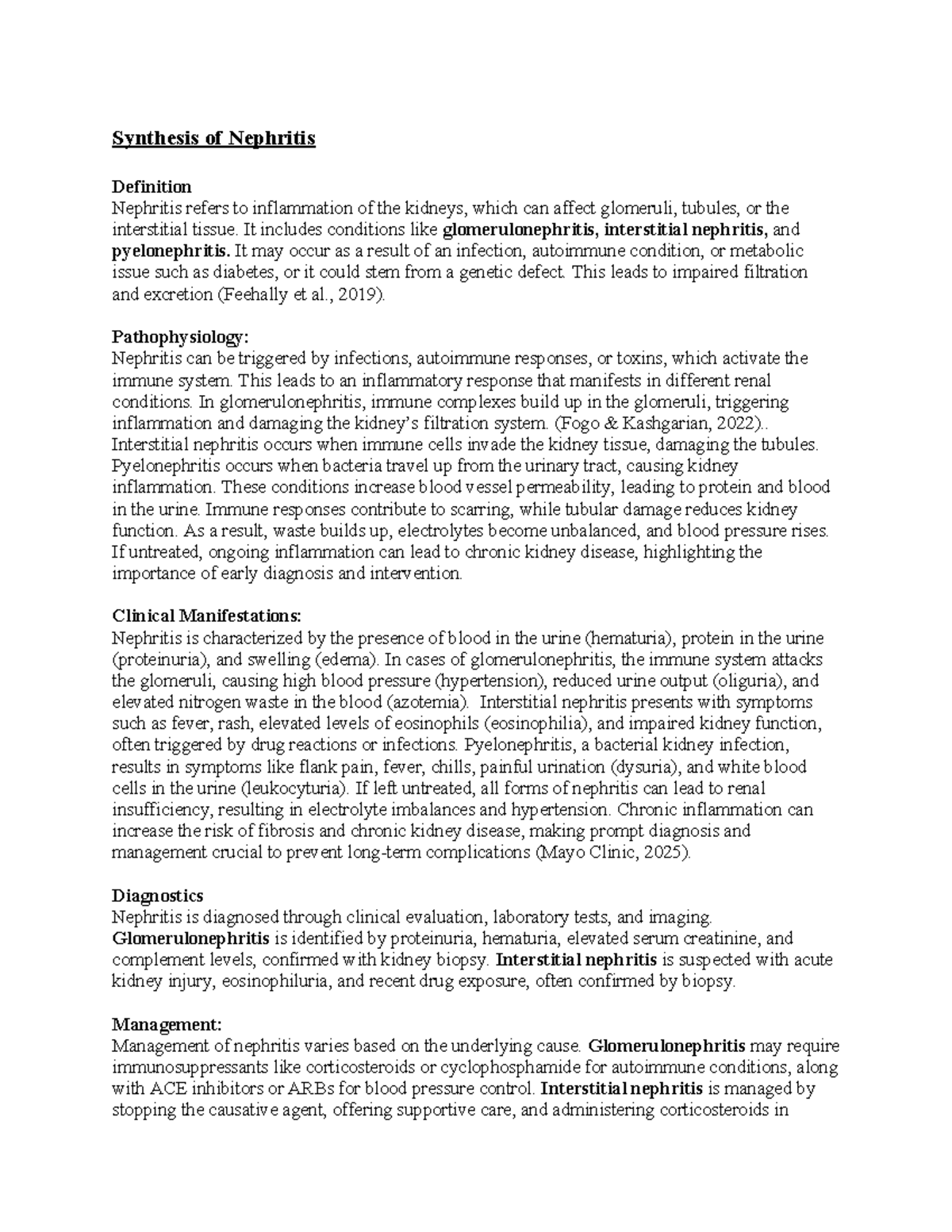 Synthesis of Nephritis: Definition, Pathophysiology, and Management ...