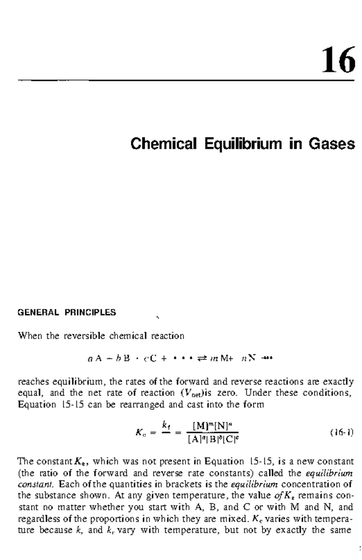 Chemical Equilibrium in Gases: Key Principles and Calculations (CHEM 16 ...