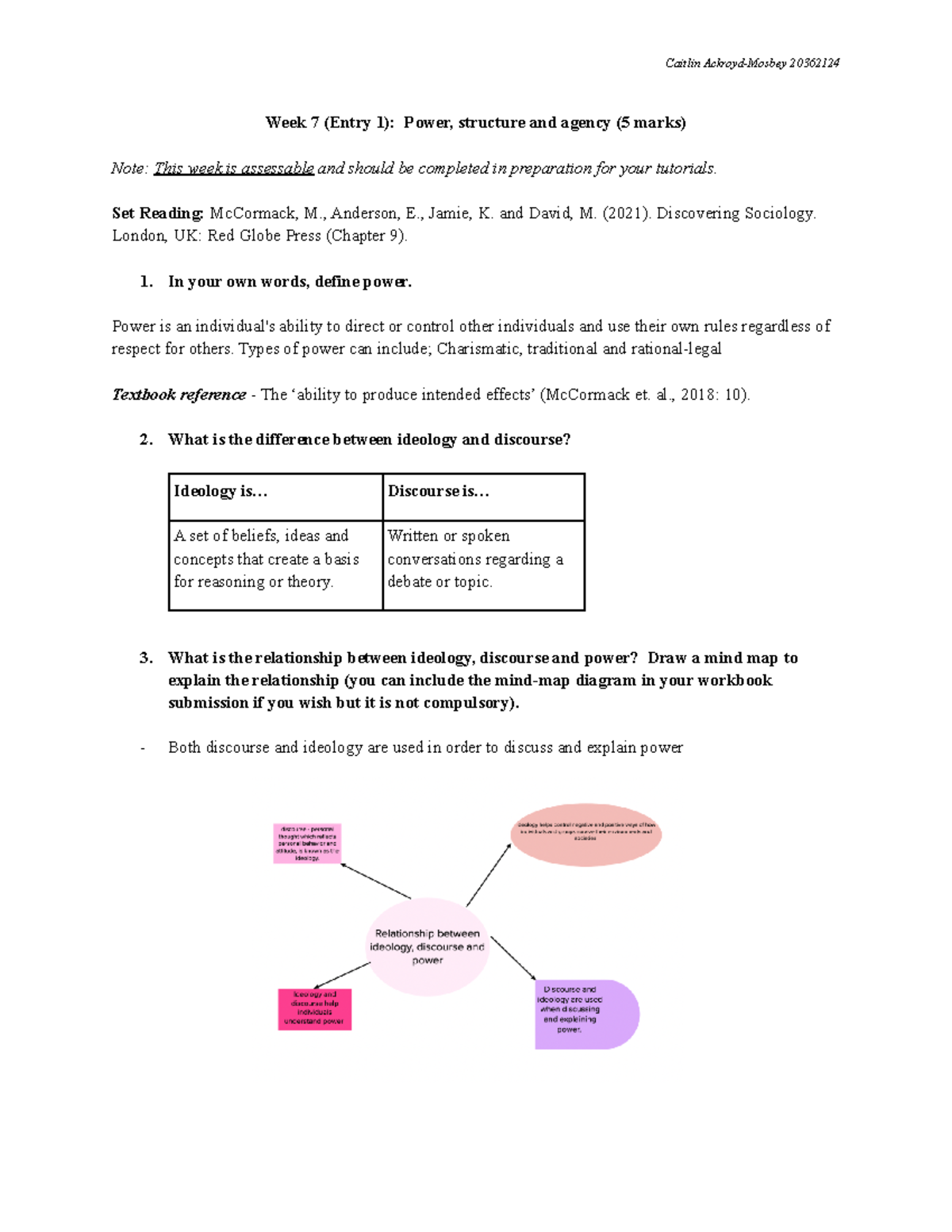 Understanding Society Workbook 3 - Caitlin Ackroyd-Mosbey 20362124 ...