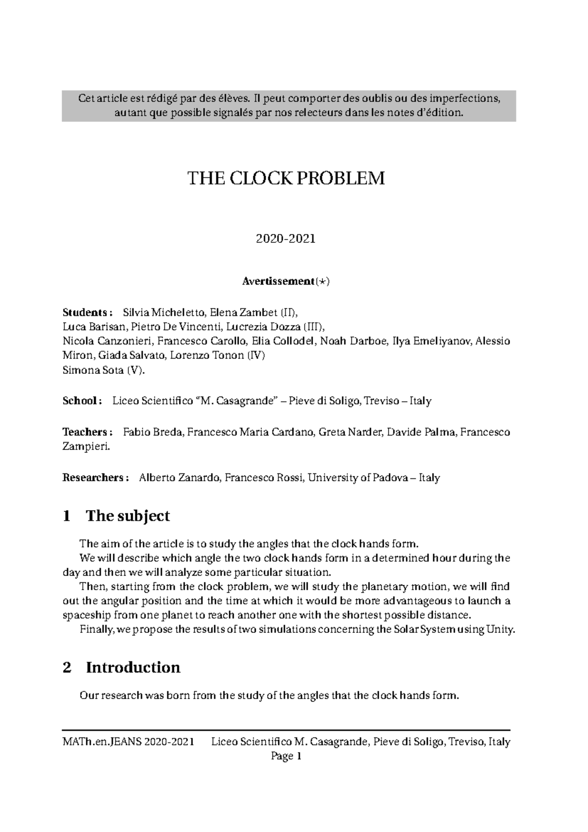 Clock-problem - Clock Problems Solution - Cet article est rédigé par ...