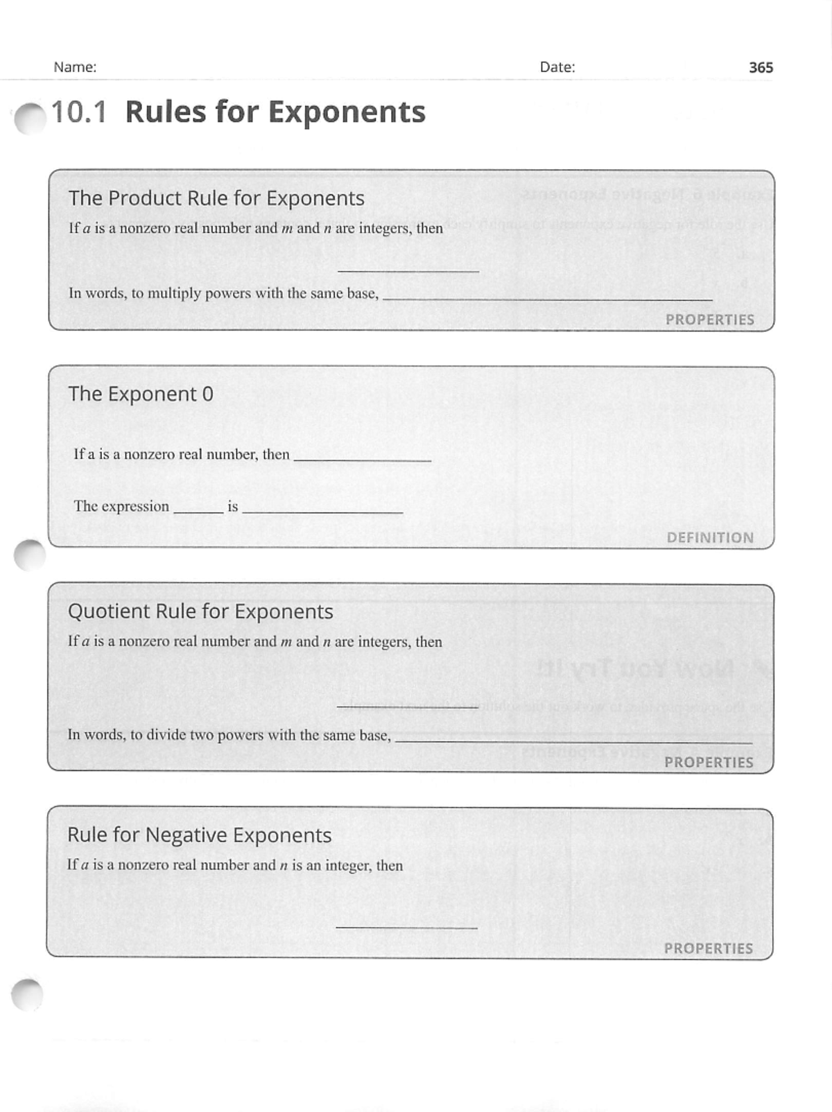 10.1 Rules for exponents: Understanding product, quotient, and negative ...