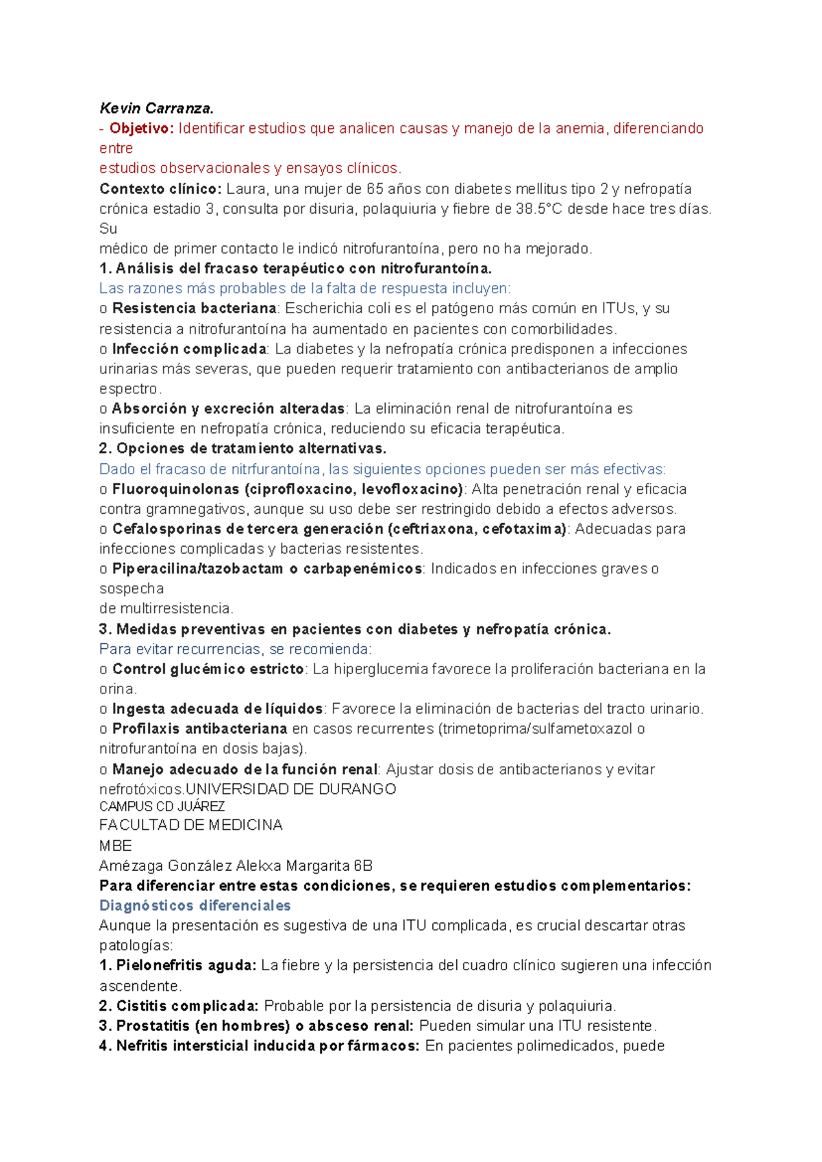 caso clinico diabetes kevin carranza - Kevin Carranza. Objetivo ...