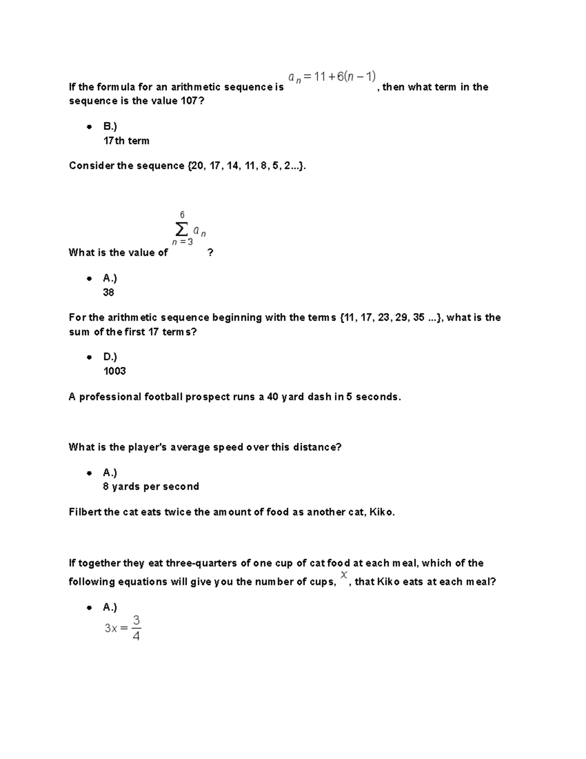 Sophia College Algebra Unit 2 Challenge 4 Review Questions - Studocu